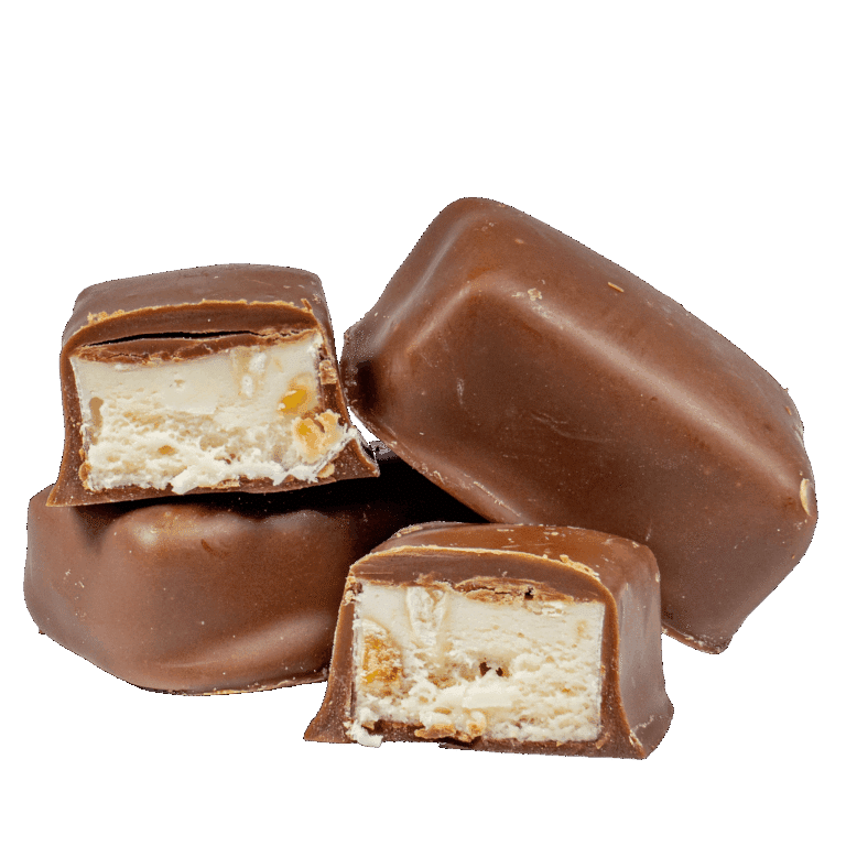 Chutes de Nougat tendre enrobées de Chocolat Lait-Orange - Poche 1kg ...